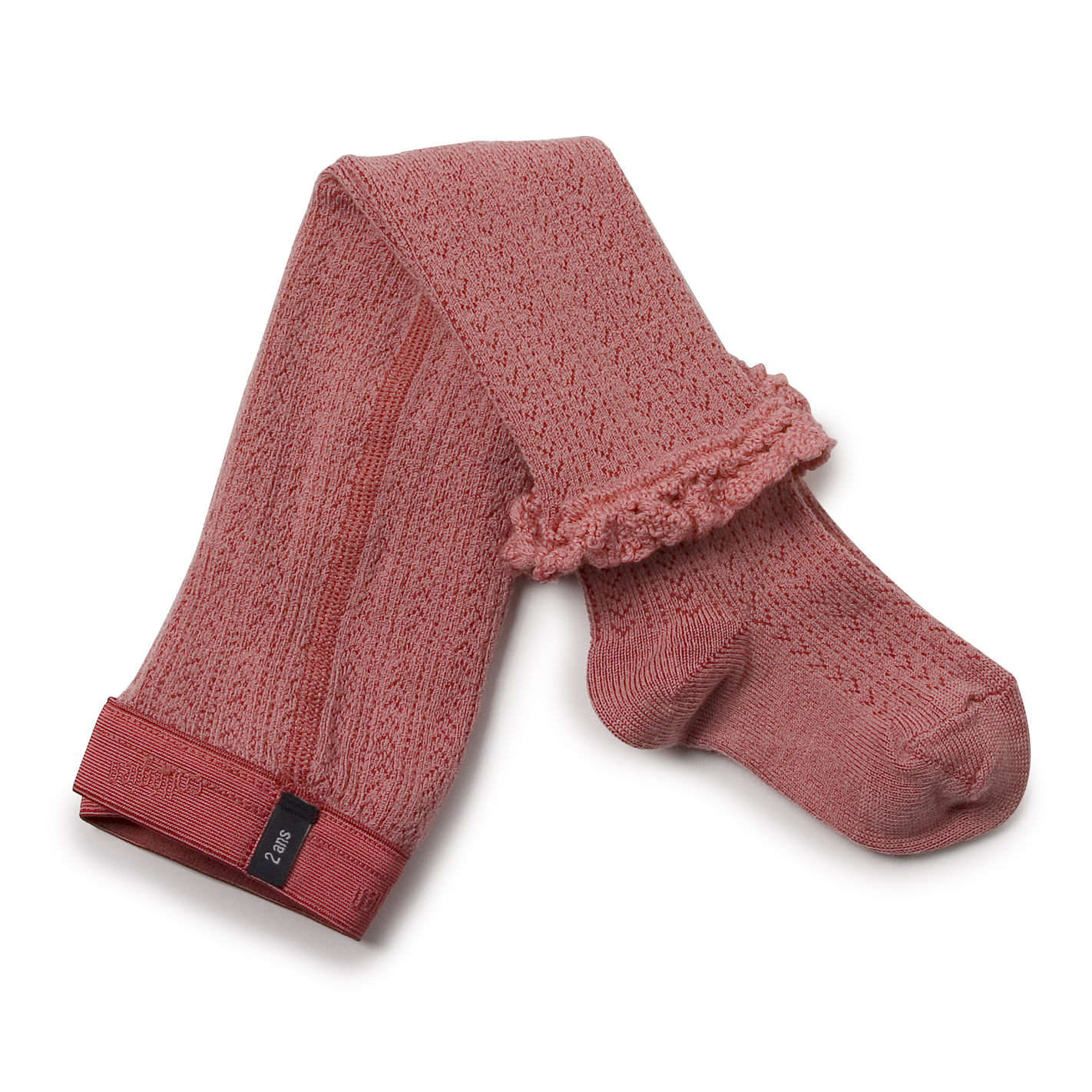 Daphné - Collants en laine Mérinos et maille ajourée avec dentelle en ...