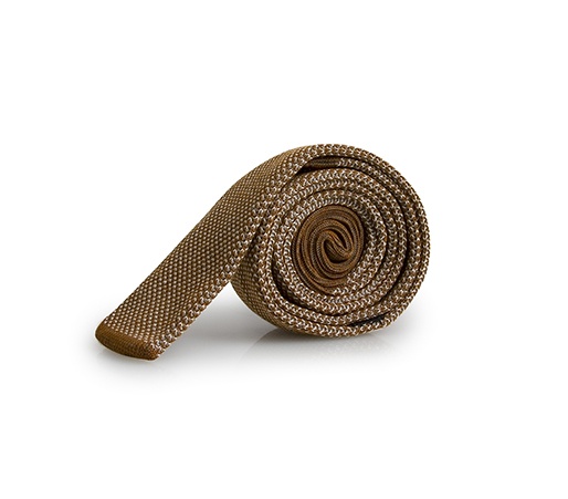 Cravate Grain de Caviar - Moutarde